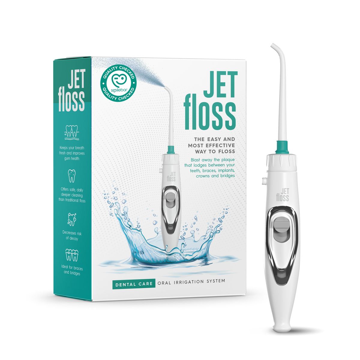 2 x Smilebar JetFloss Water Flosser Jet Flosser Dental Floss Oral ...