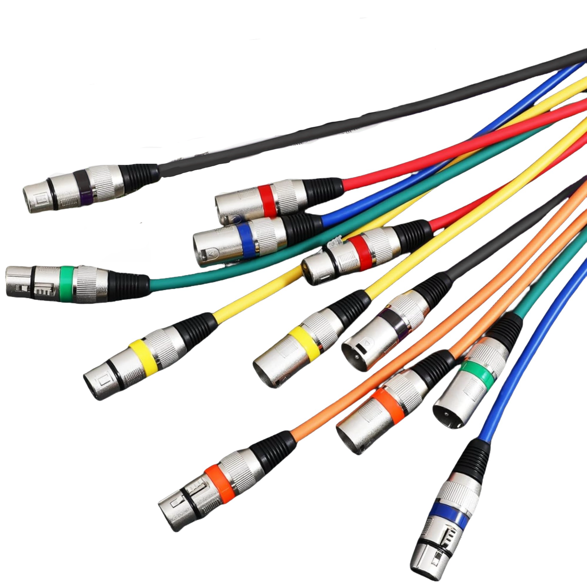 6pcs 1M XLR Male to XLR Female Microphone Cables-6 Colors | Shop Today ...