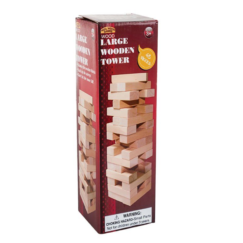 Tower Game - Wooden - Brown - 48 Pieces - 4 Pack | Shop Today. Get it ...