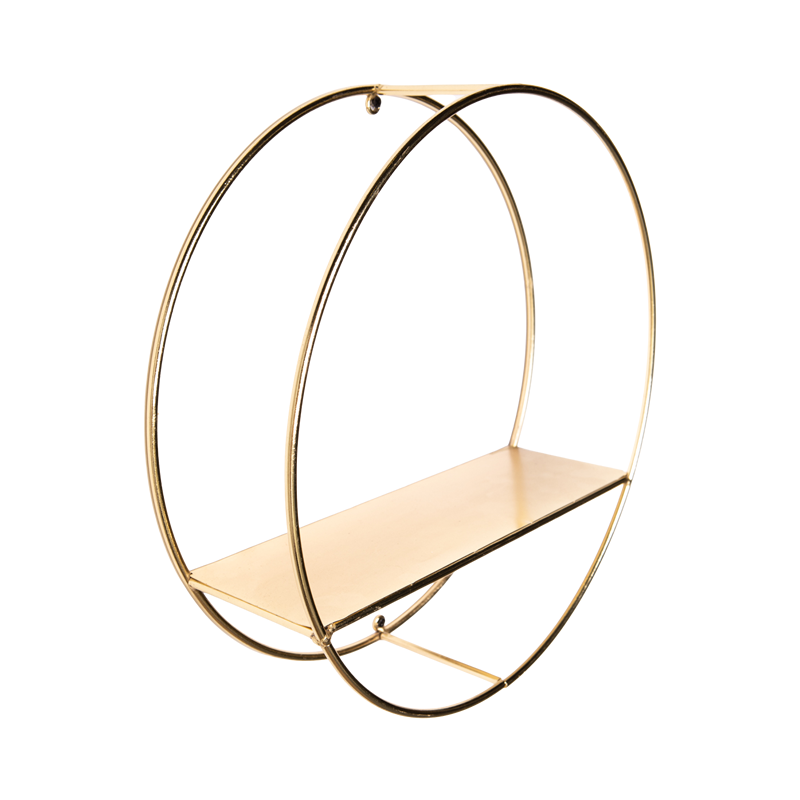 Gold Metal Round Floating Indoor Elegant Wall Shelf | Shop Today. Get ...