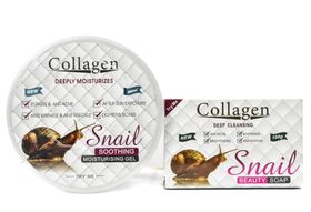 Collagen Snail Beauty Soap & Collagen Deep Moisturising Gel Package ...