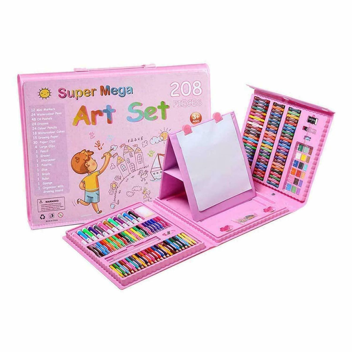 208 Super Mega Drawing Art Set Kit for Kids/ Adults with Double Side ...