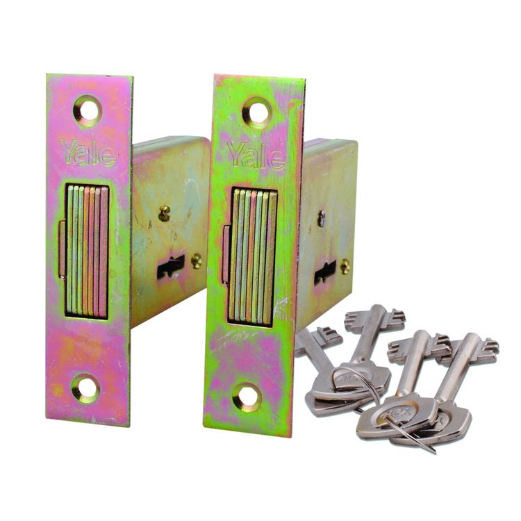Yale 6 Lever Security Gate Lock for Swing Gates 2 Pack - Keyed Alike ...