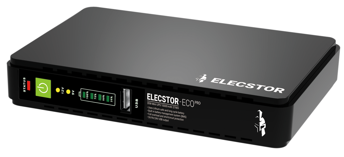Elecstor 30W 37WH Lithium-ion Mini DC UPS Wifi/Router/CCTV | Shop Today ...