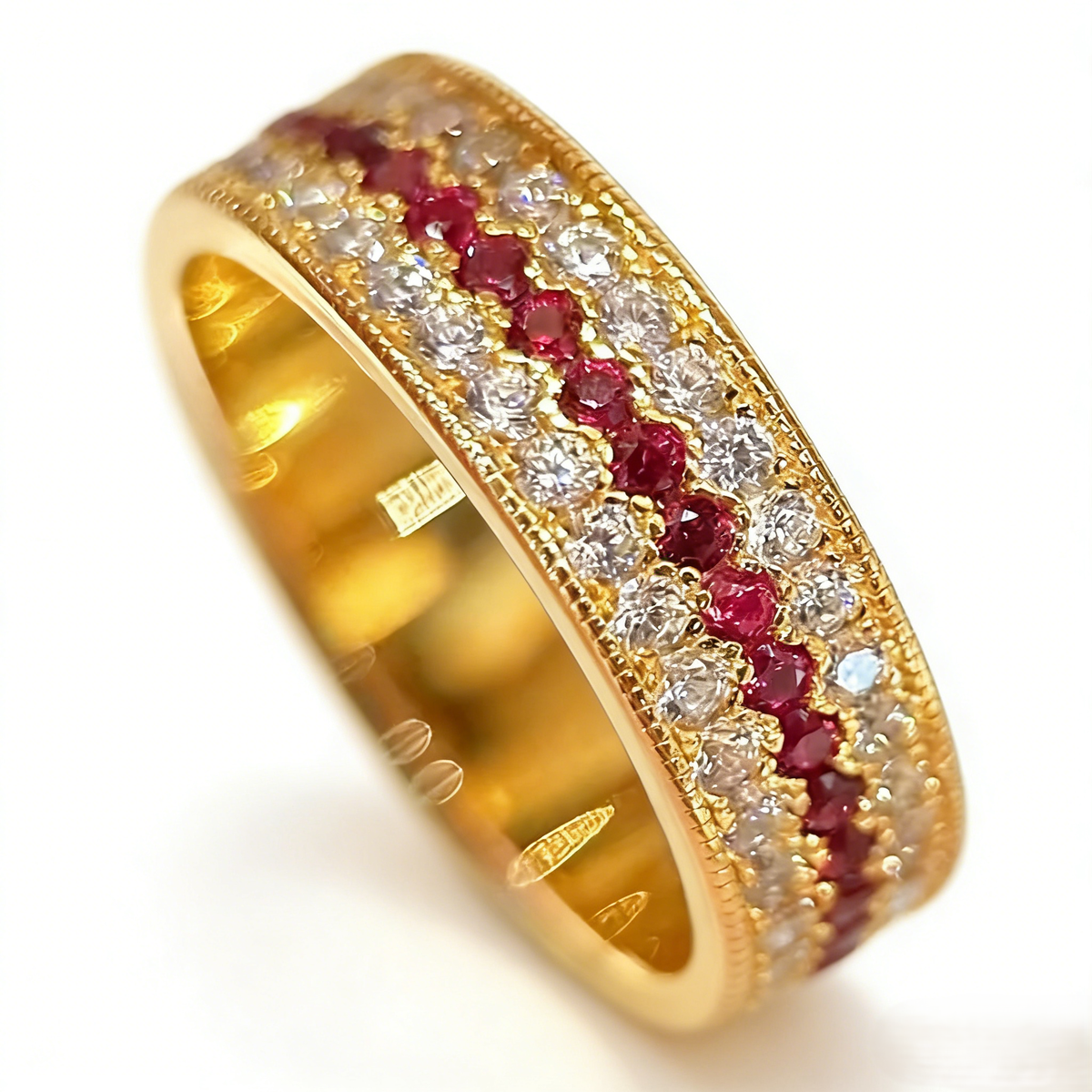 ZELTRYN New Year Ruby And Diamond Ring | Shop Today. Get it Tomorrow ...