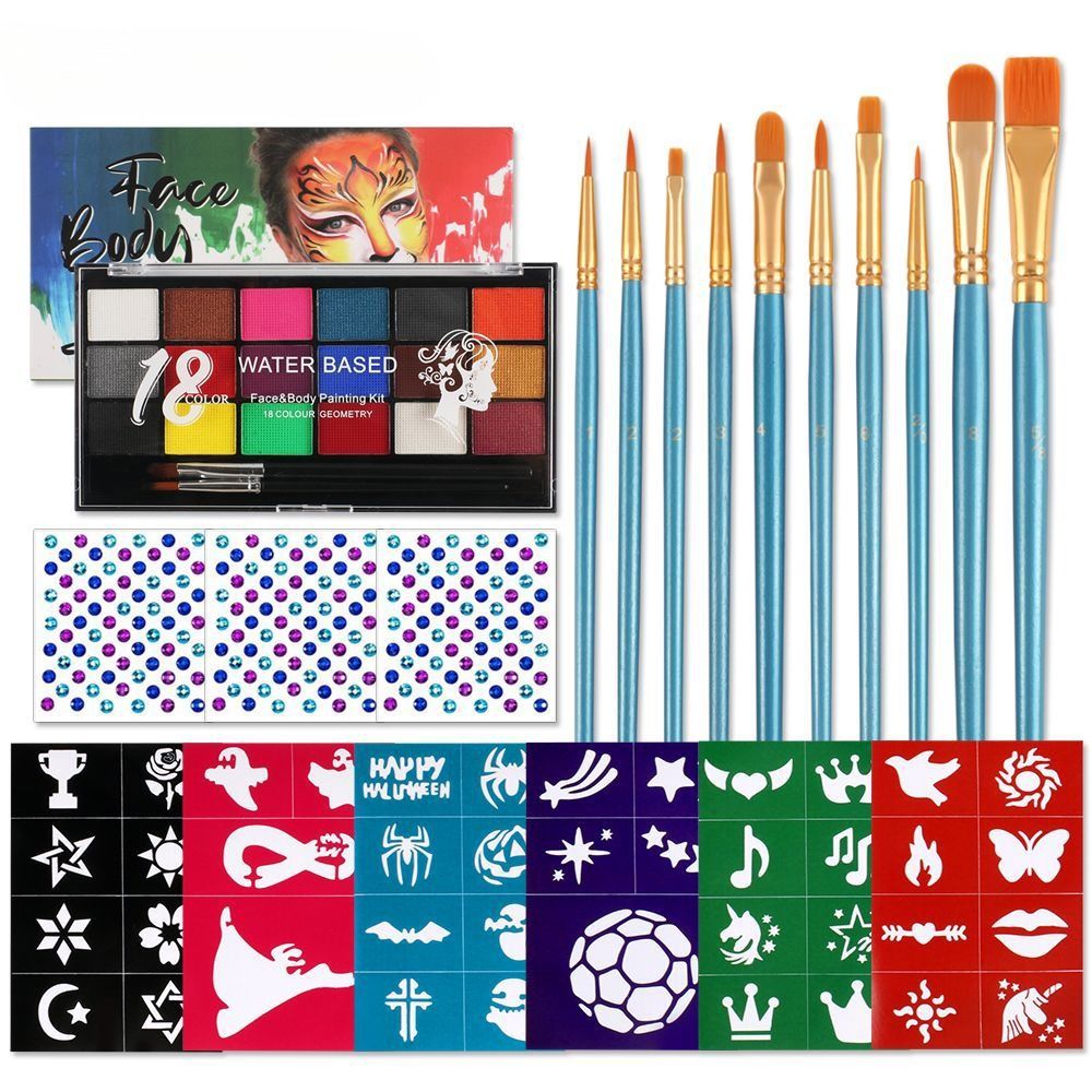 18 Color Waterborne Body Graffiti/Makeup Face Paint/Stage Makeup | Shop ...