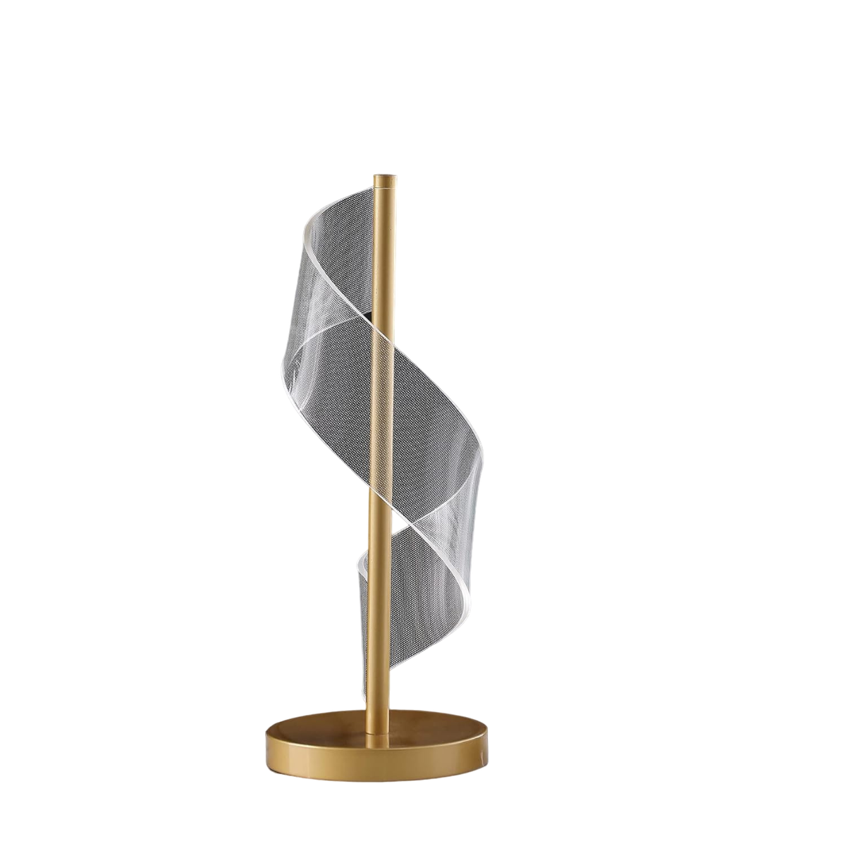S Wave Swirl Acrylic Led Brushed Gold Table Lamp | Shop Today. Get it ...