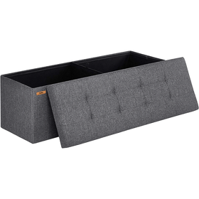 Topika 110cm Large Storage Ottoman Cube Foldable Box Bench with Lid ...