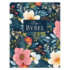 NLV Joernaal-Bybel, Kunsleer, Donkerblou Blomme | Shop Today. Get it ...