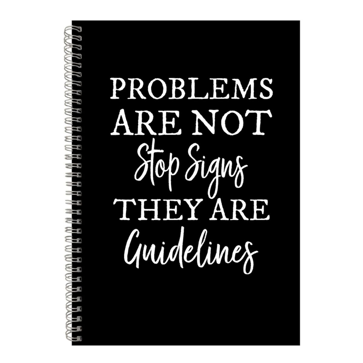 Guidelines A4 Notebook Spiral Lined Motivational Saying Graphic Notepad ...