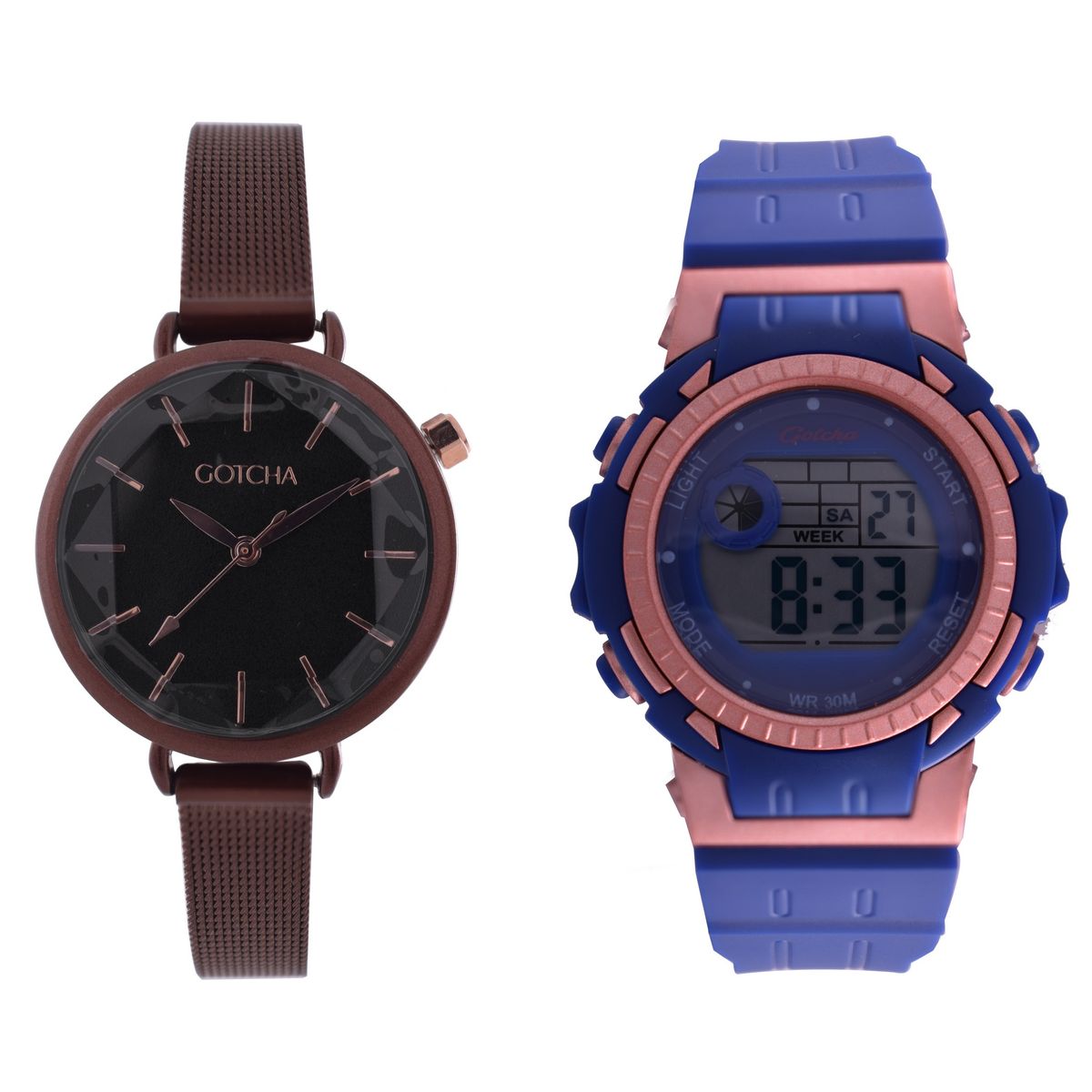 Gotcha Bronze & Digi Mid-Size Ladies Watch Set | Shop Today. Get it ...