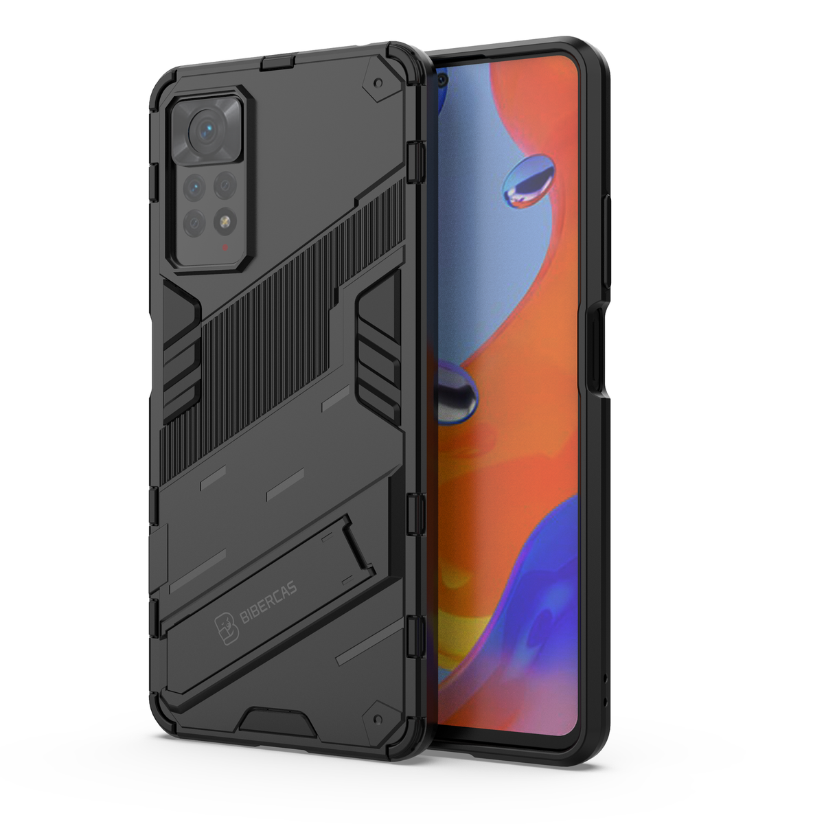 Bibercas Military Kickstand Cover Compatible with Xiaomi Redmi Note 11 ...