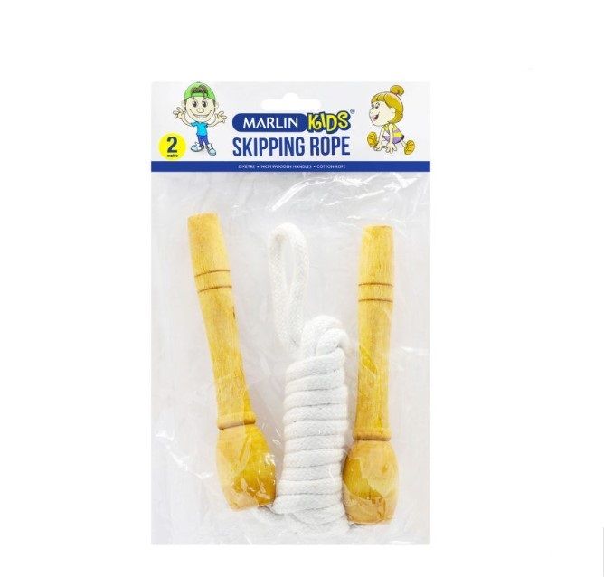 Marlin Kids -Skipping Rope 2m With Wooden Handles (Pack Of 12) | Shop ...