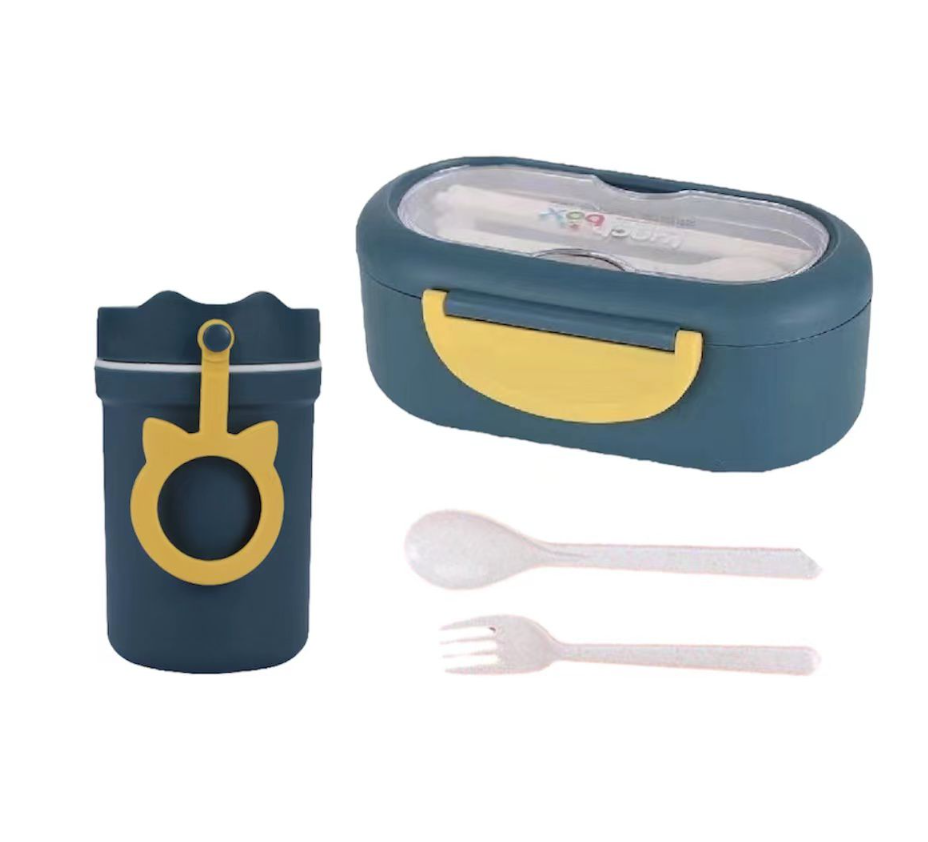 Wheat Straw Lunch Boxes Set with Soup Cup, Spoon and Fork | Shop Today ...