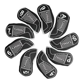 9 Piece/Set Neoprene Golf Club Iron Putter Head Cover - Black | Shop ...