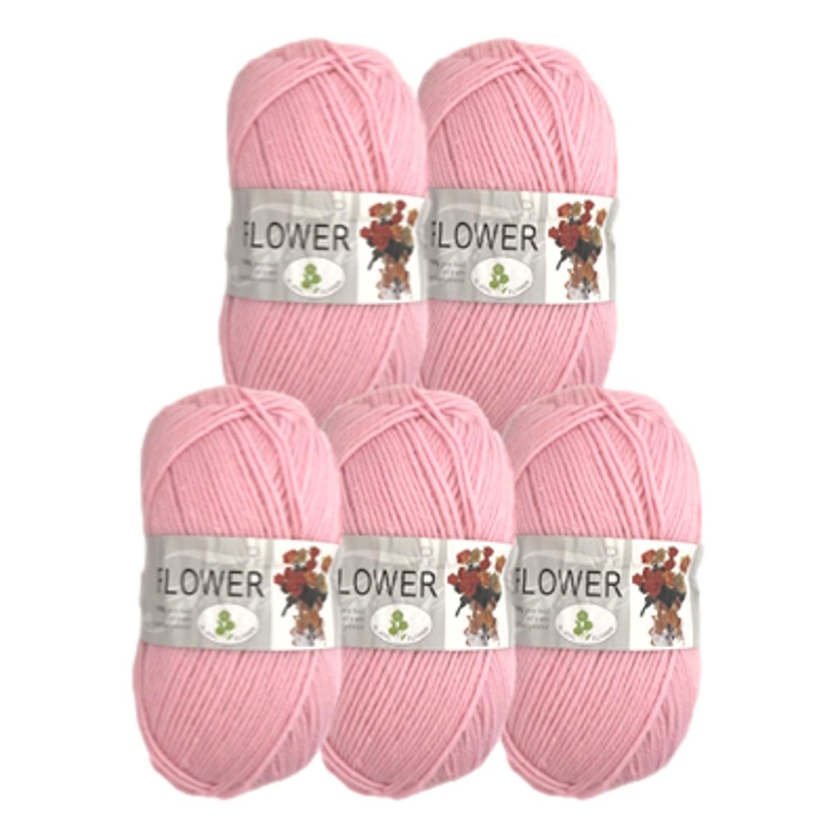 Double Knitting Polyester Yarn 100g (Pack of 5) Pink | Shop Today. Get ...