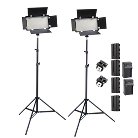2Pcs Rechargeable Video/Photo LED Light Kit - Pro LED 800 (4400mah ...