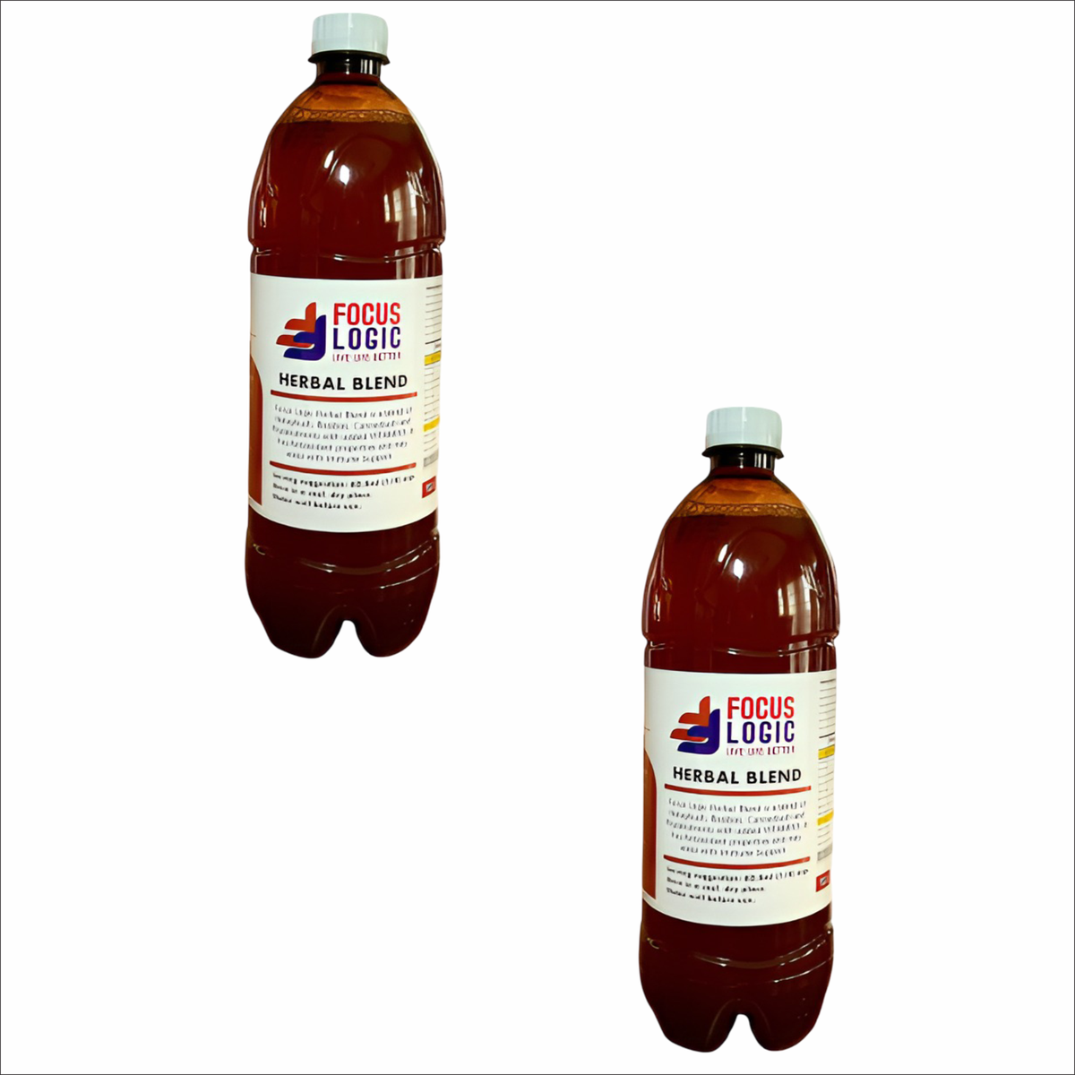 2 x 1L Focus Logic Herbal Tea Tonic | Organic Natural Health Blend ...