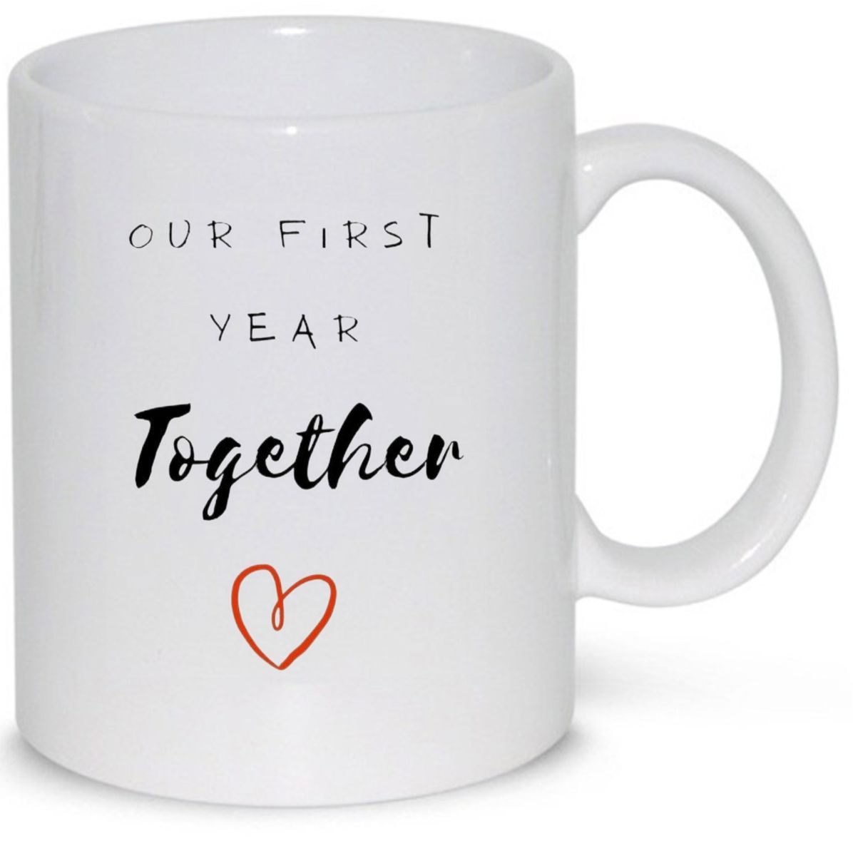 Our First Year Together Boyfriend Girlfriend 1st Anniversary Gift Mug ...