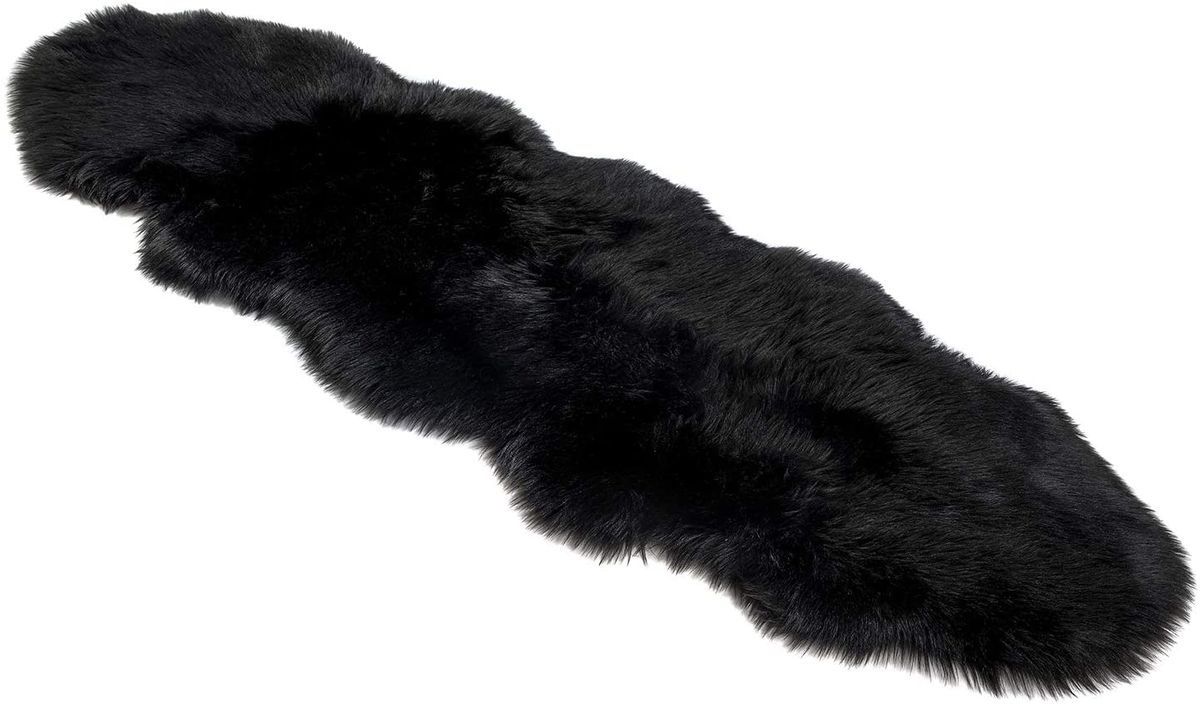 Faux Fur Rug (60cm x 1.8m) -Black | Shop Today. Get it Tomorrow ...