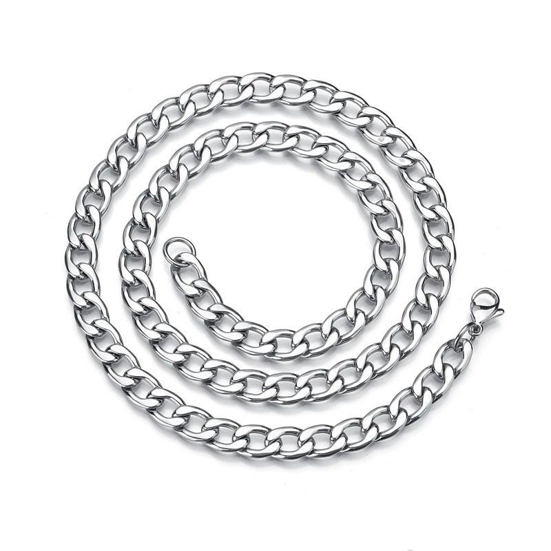 Necklace For Men - Azov Men's Titanium Alloy Cuban Chains 9x55cm + Gift ...