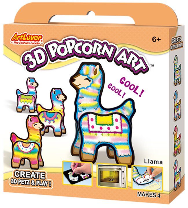 Art Lover 3D Popcorn Art -Llama 4 Designs In 1 Mini Box | Shop Today ...