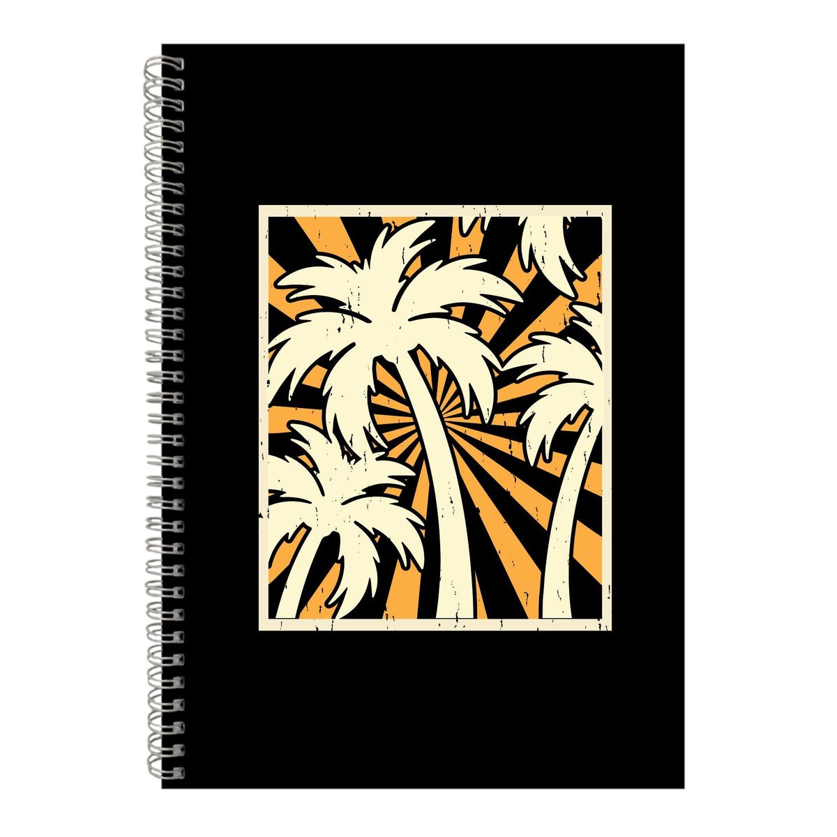 White Trees A4 Notebook Spiral and Lined Surfing Graphic Notepad ...