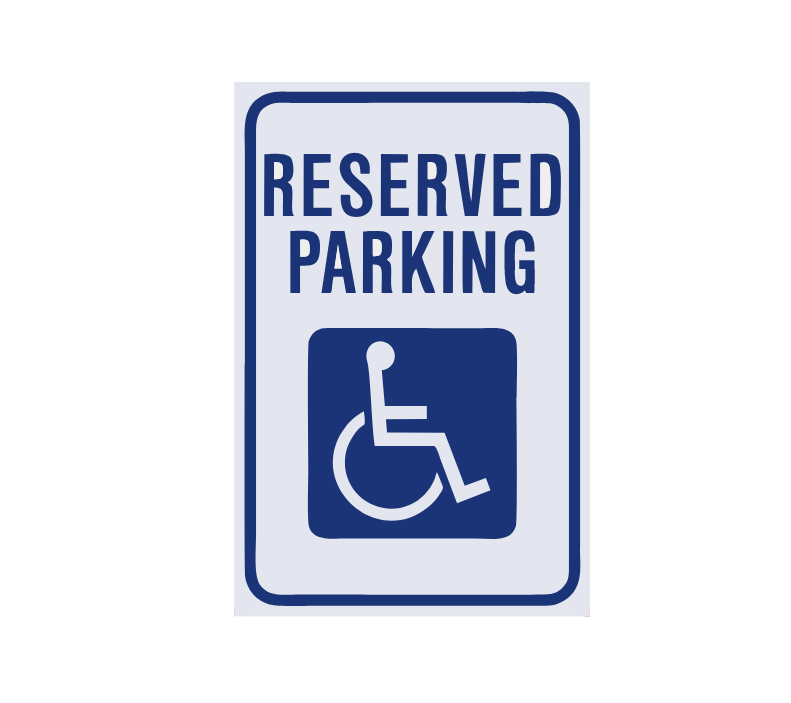 Handicap Reserved Parking Sign - ABS Sign Board | Shop Today. Get it ...