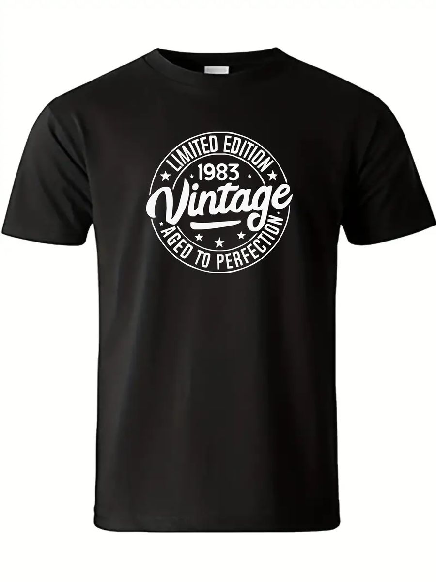 Birthday - Vintage Established 1983 Birthday Black Men's T-shirt | Shop ...