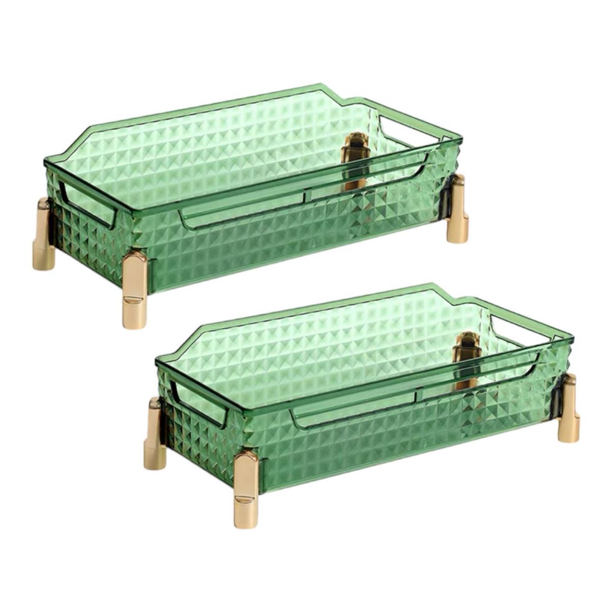 Bathroom Organizer Countertop Dressing Table Organizer Trays 2 Packs ...