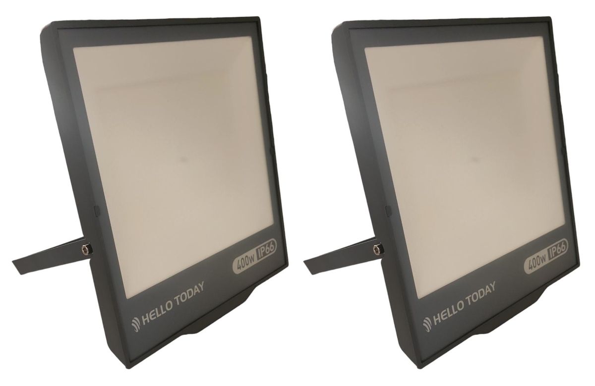 Hello Today LED Flood Light 400W With 20KV Surge Protector - 2 Pack ...