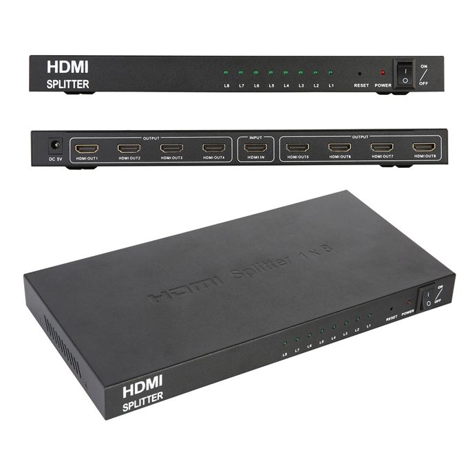 1*8 HDMI Splitter - high definition multimedia interface | Shop Today ...