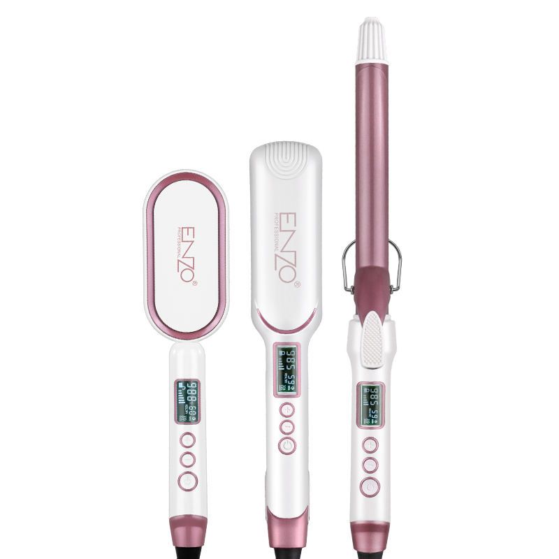 Enzo - Set of 3 Hair Straightener Iron , Curling Iron & Straightener ...