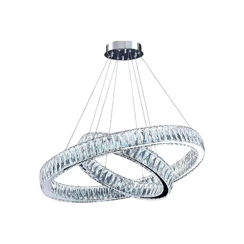 Modern 2 Ring Crystal LED Pendant Light-MRUL | Shop Today. Get it ...