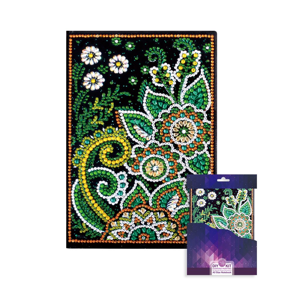 Easy Craft 5D Special Shape Rhinestone Notebook - Flowers Pattern 01 ...