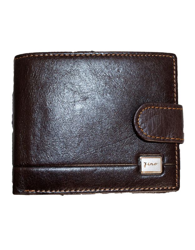 Fino DWS-813 Genuine Leather Bifold Card Wallet with Box - Dark Brown ...