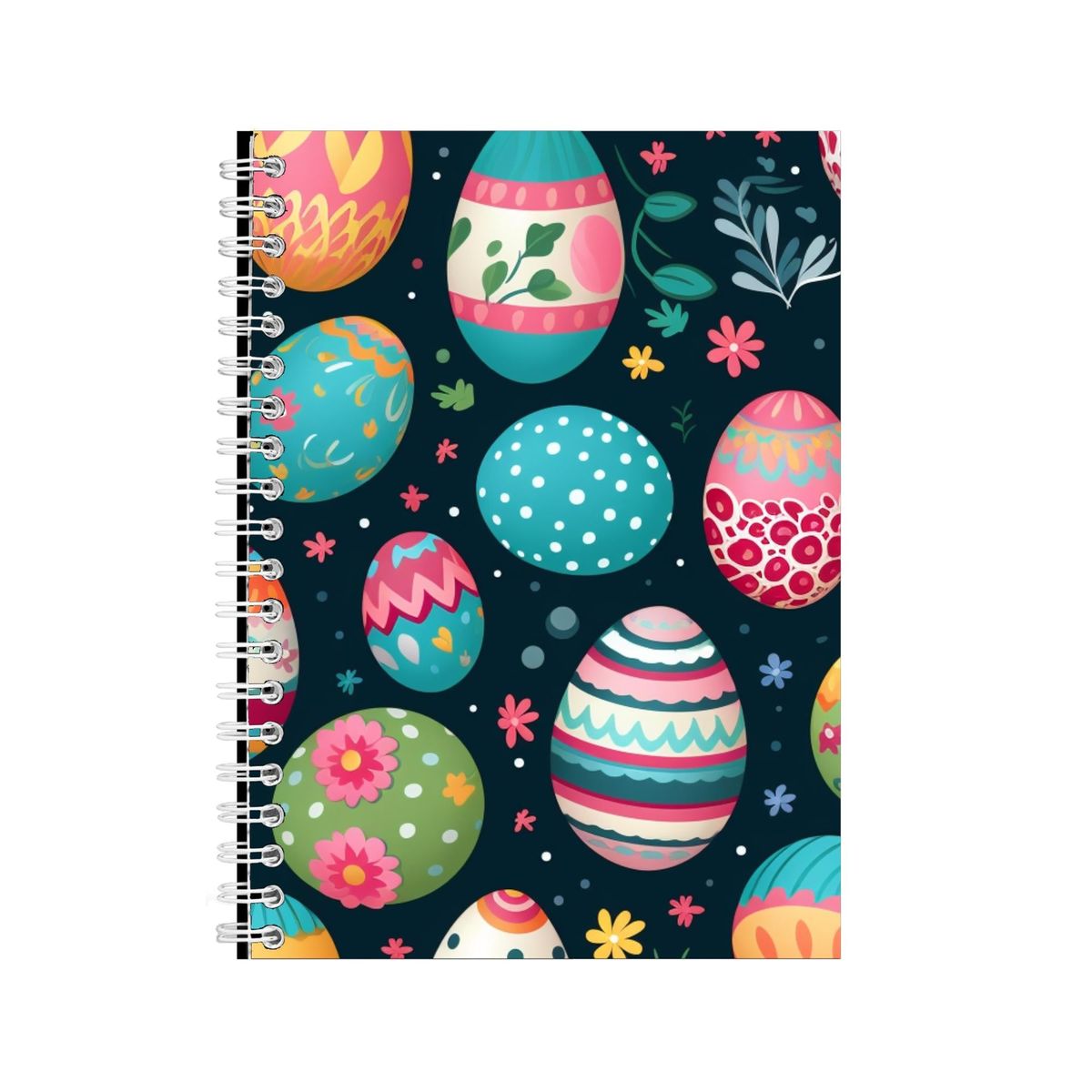 Dark Egg A5 Notebook Spiral Lined with Easter Graphic Notepad Present ...