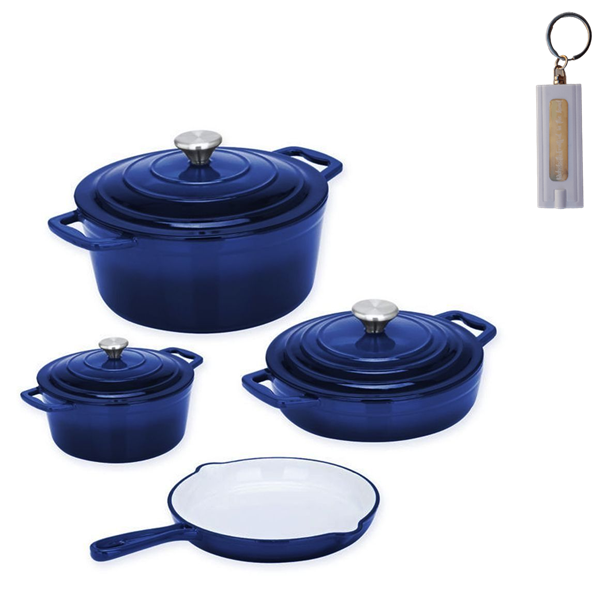 7 Piece Cast Iron Pots And a Key Holder | Shop Today. Get it Tomorrow ...