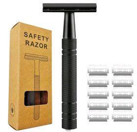 Double Edge Safety Razor - Rugged & Reusable + 10 Blades | Shop Today ...
