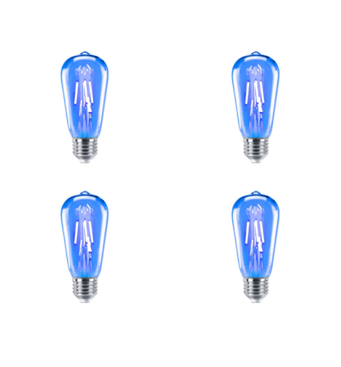 LED Filament Colour Bulb E27 Antique Look 4 Watt-4 Piece | Shop Today ...