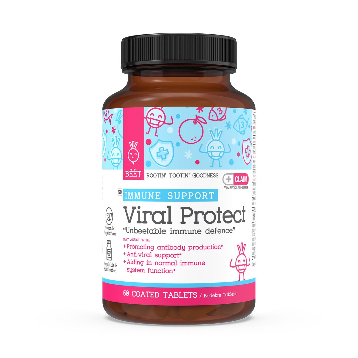 Viral Protect with Vitamin C, D3, Zinc & Selenium 60 Coated Tablets ...