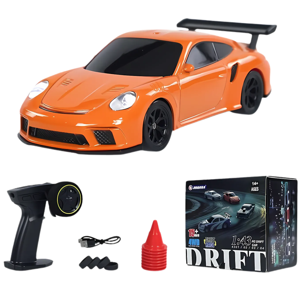 1/43 Scale RC Micro Porsche Drift Car With Gyro Stabilisation System ...
