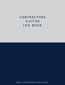 Contractors Visitor Log Book, Daily Contractor Sign In Sheet: Visitor ...