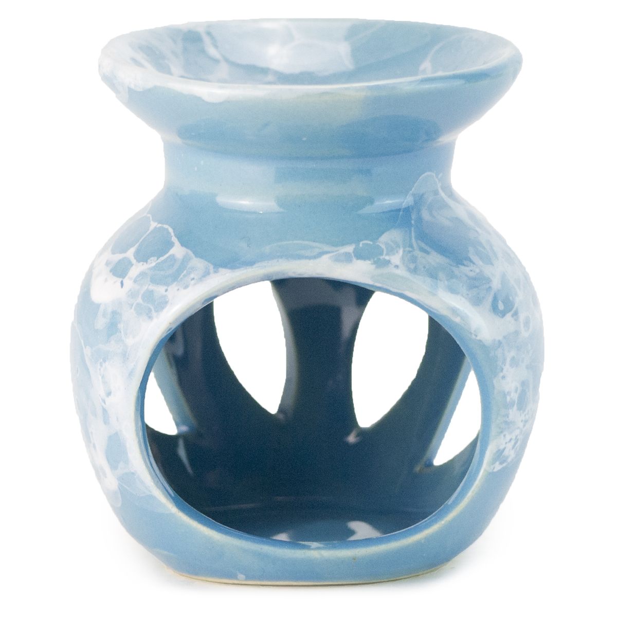 Ceramic Oil Burner, Home Décor, Essential Oil 8cm Single - Ocean Blue ...