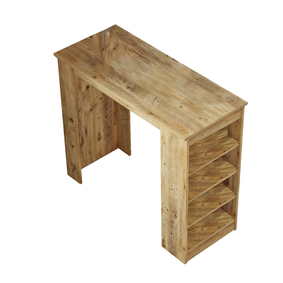 Yurupa Bar Kitchen Table with 4 Side Storage Shelves | Shop Today. Get ...