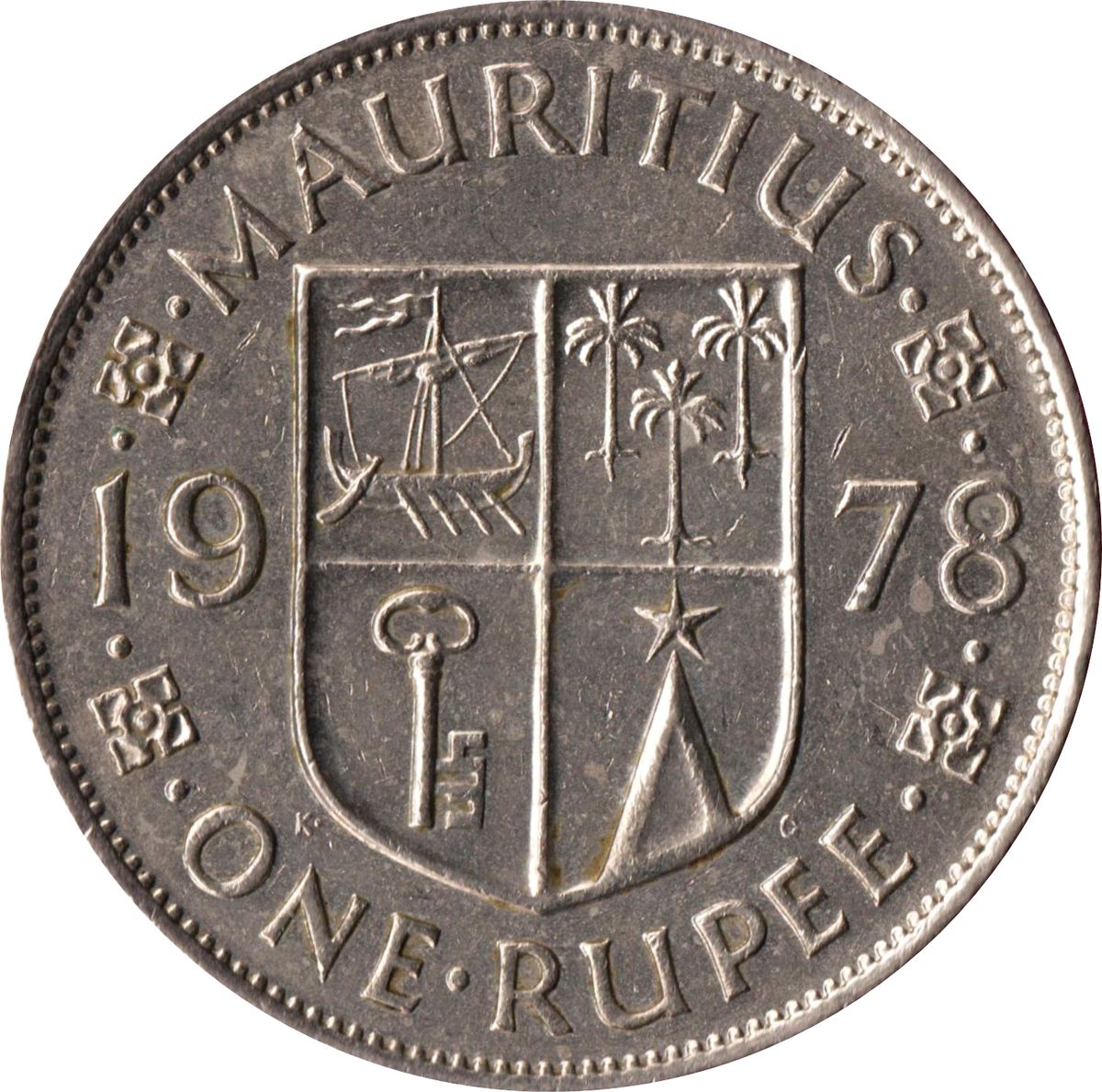 1978 Mauritius 1 Rupee Queen Elizabeth | Shop Today. Get it Tomorrow ...