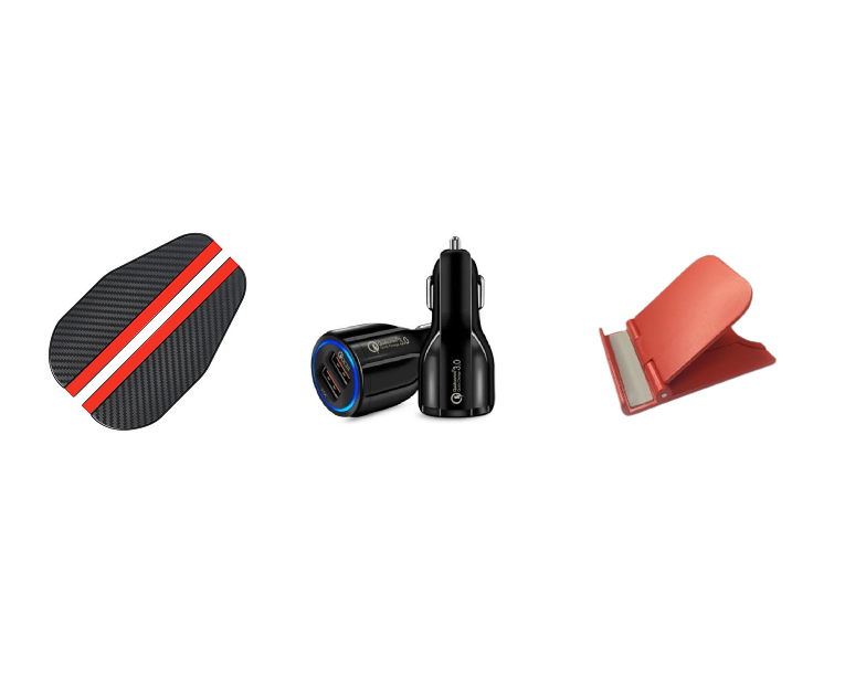 Car Accessories Phone Charger Rearview Mirror Eyebrow & Phone Holder ...