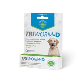 TRIWORM-D Worming Remedy in Large Dogs (4 tablets) 20-40kg | Shop Today ...
