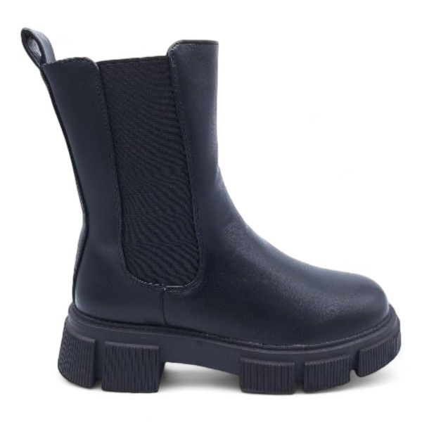 Women Platform Ankle Boots with Side Zipper and Elastic Panel XB231212 ...