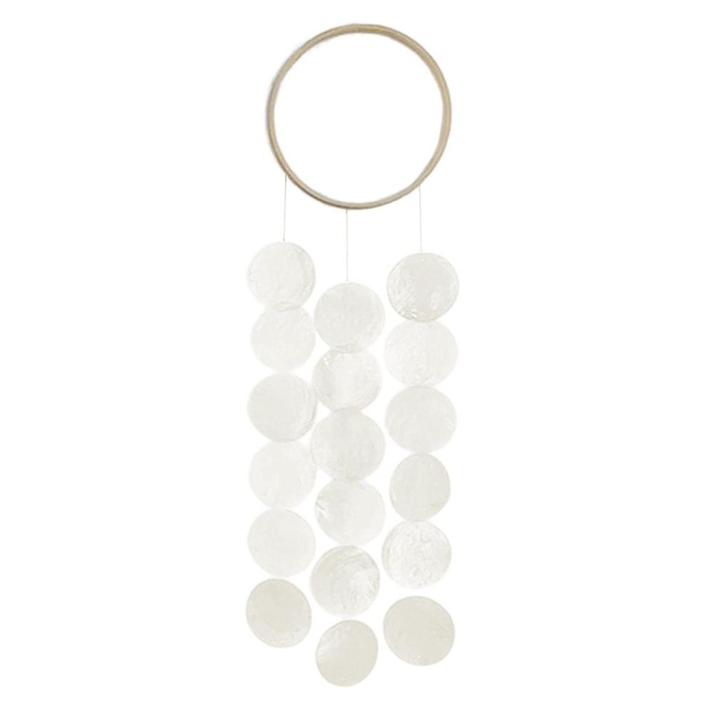 Home Garden Decor Wooden Seashell Halo Ornamental Wind Chime (52cm ...